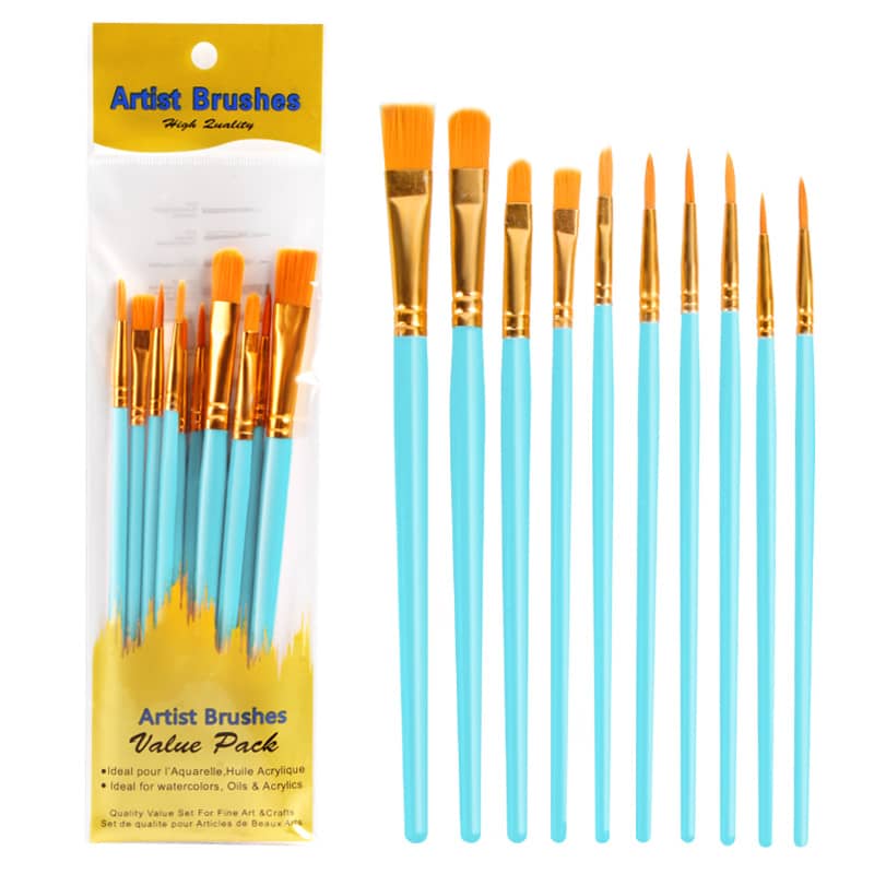 Professional special brush standard (10 pieces) – DIY Paint by Numbers