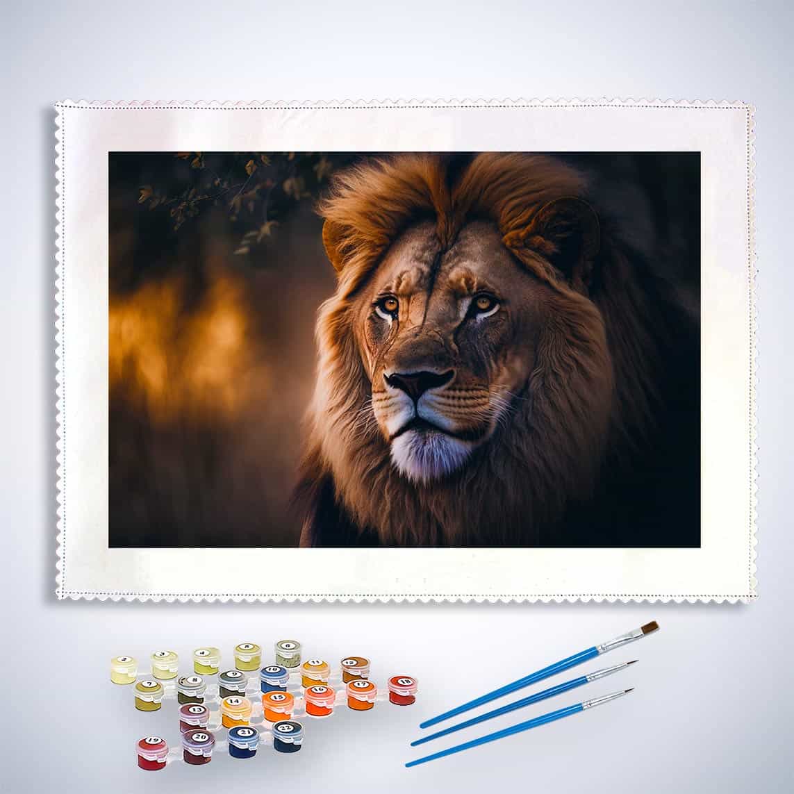 Paint by Numbers - Impressive lion – DIY Paint by Numbers